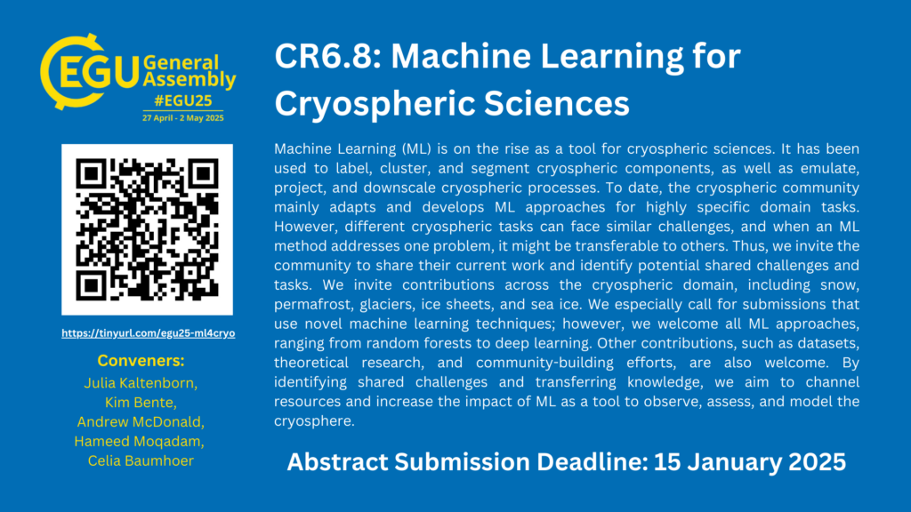 Cryospheric Sciences | Did you know? Machine learning can help us ...