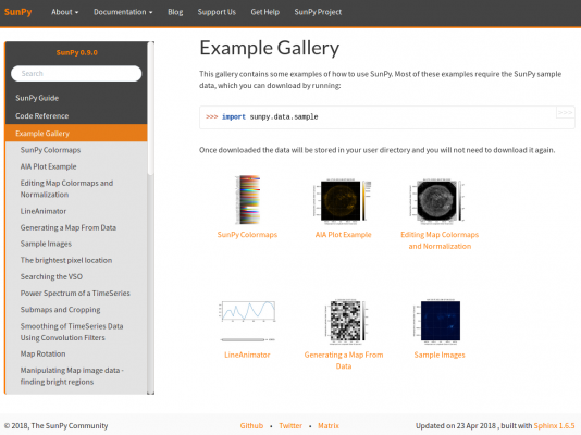 Solar-Terrestrial Sciences | SunPy: a Python solar data analysis ...