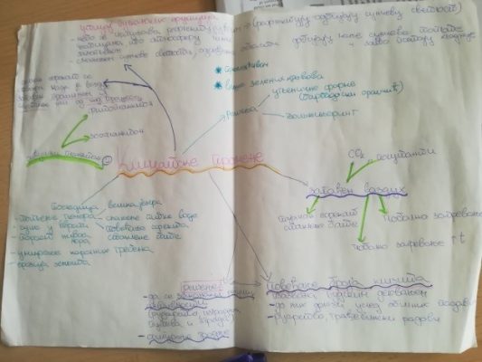 GeoLog | Example of climate change mind map