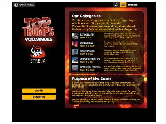 VolcanicDegassing | Volcano Top Trumps: the Online Game