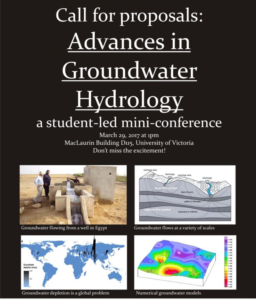 Water Underground | Research mini-conference in fourth year groundwater ...